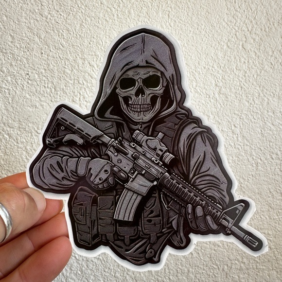 Wall Decor | Tactical Military Skull Sticker Ar15 Decal Death Army Navy ...